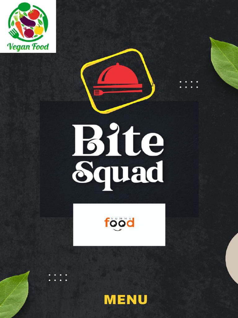 Yellow & Black Modern Fast Food Menu Portrait | PDF