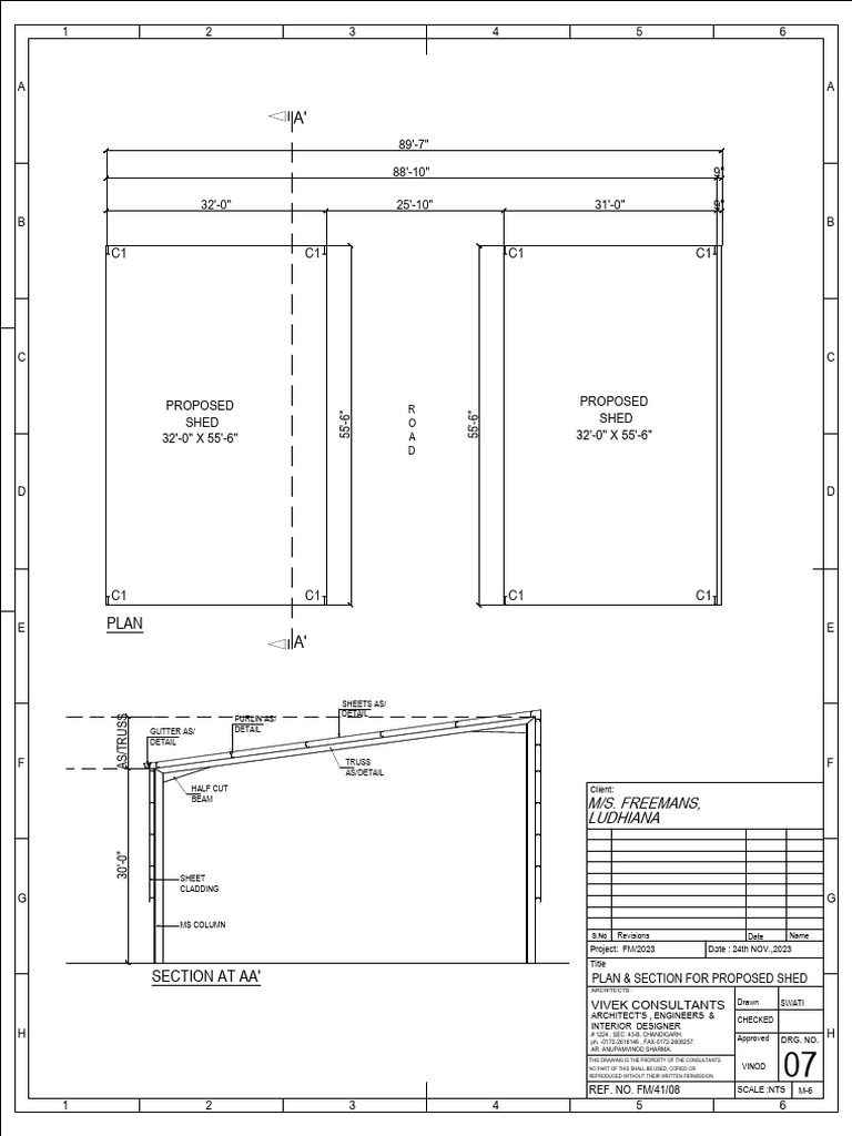 Proposed Shed Site Plan and Sections | PDF