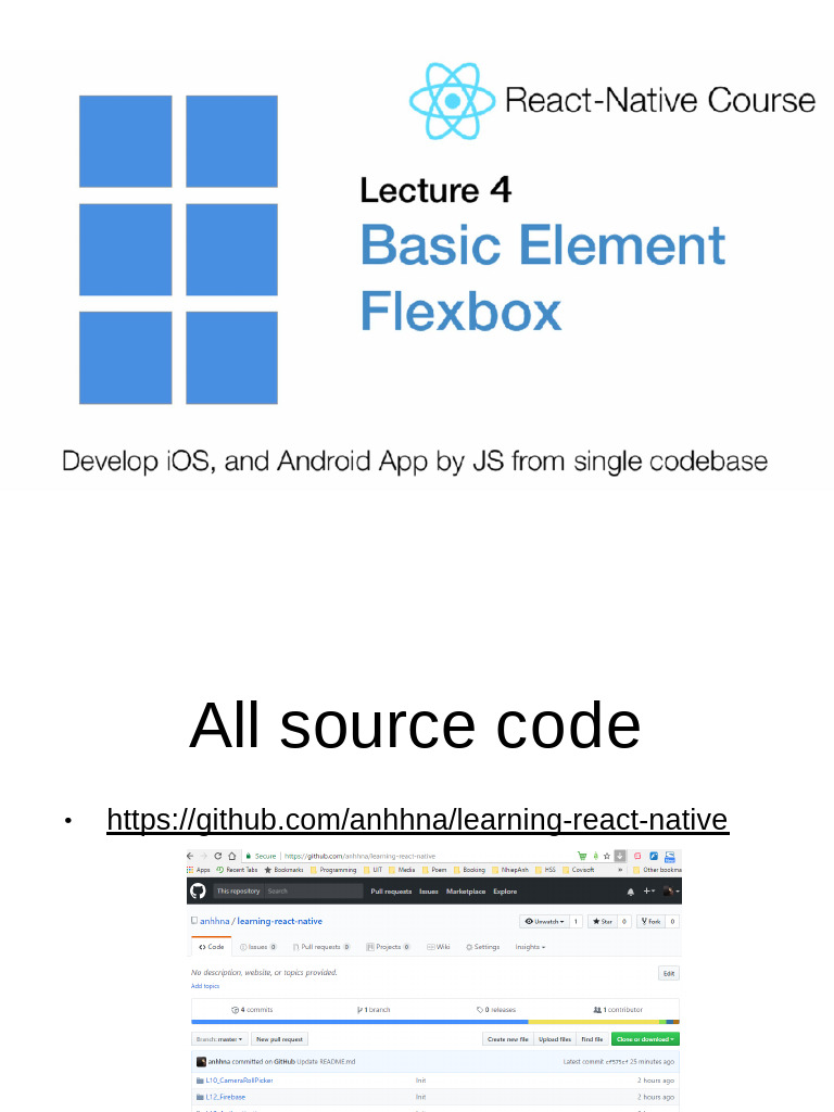 React Native Setup and Flexbox Guide | PDF | Software | Computing