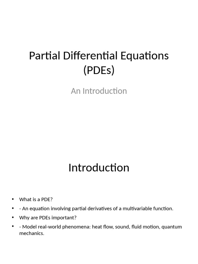 Pde Presentation Pdf