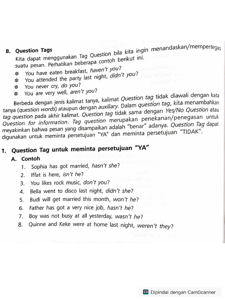 Question Tags | PDF