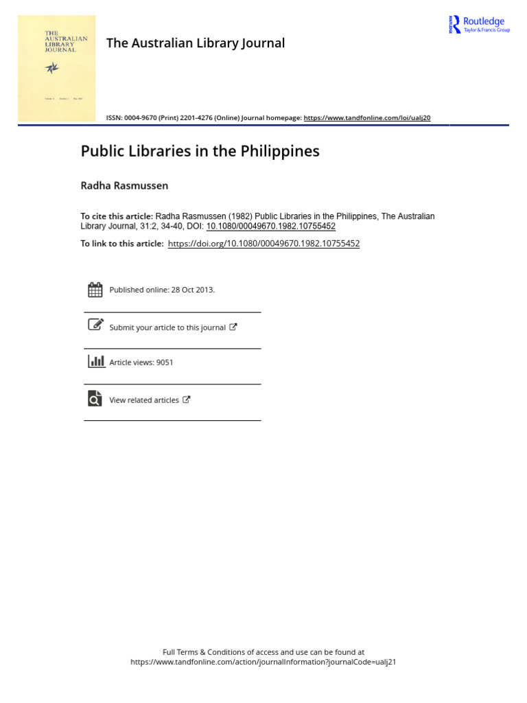 Overview of Public Libraries in the Philippines | PDF | Libraries ...