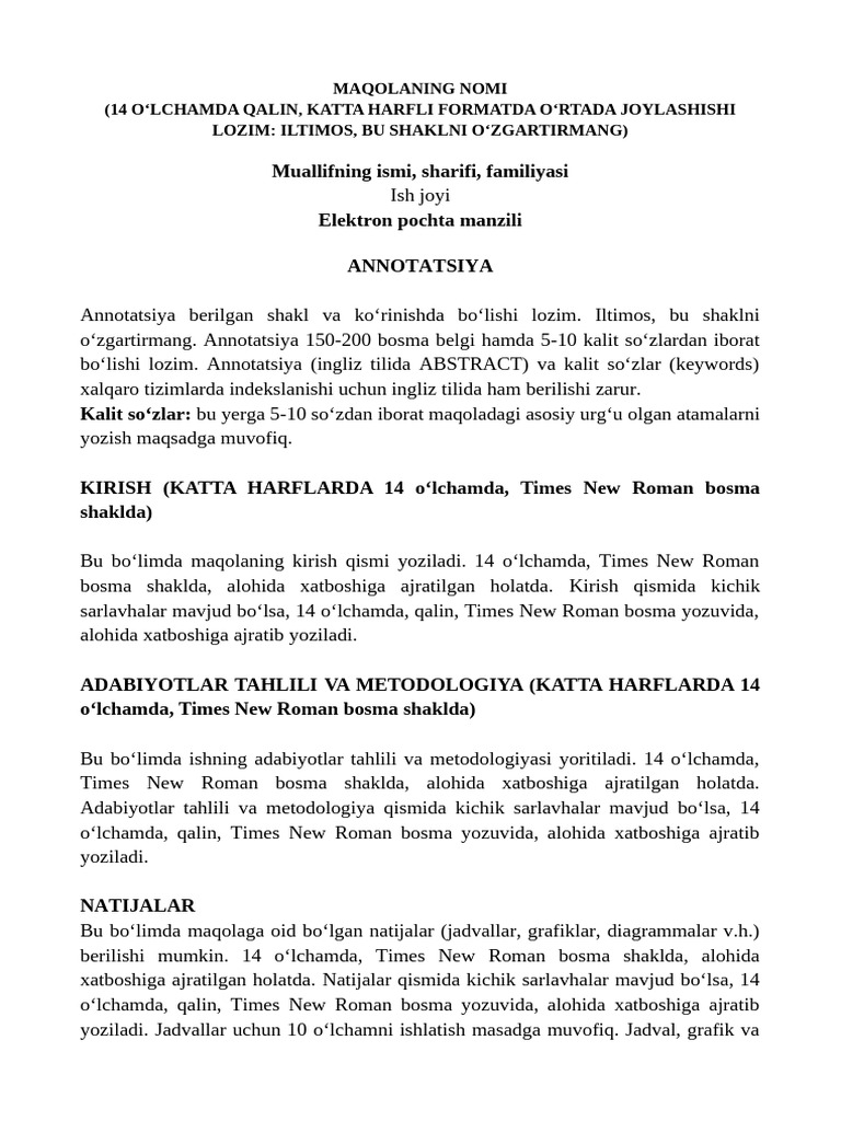 Xalqaro Imrad Talabi | PDF