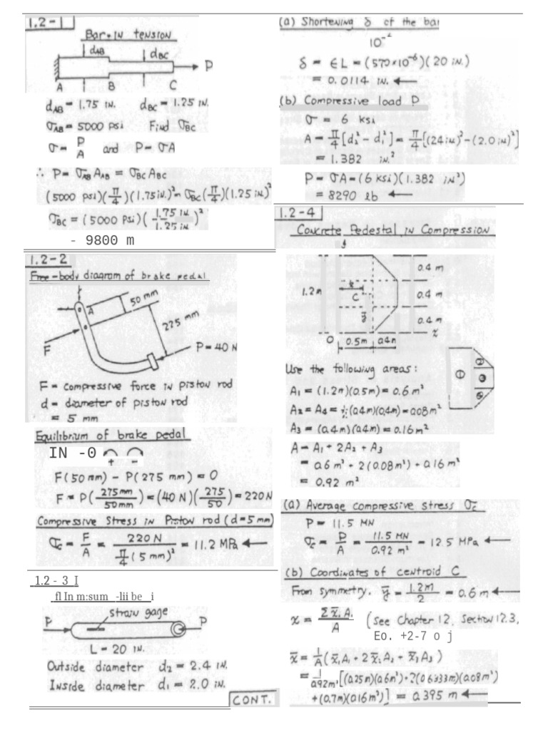 Timoshenko Solutions Manual 5th Ed | PDF