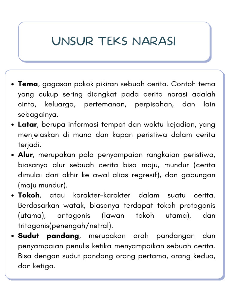 Unsur Teks Narasi | PDF