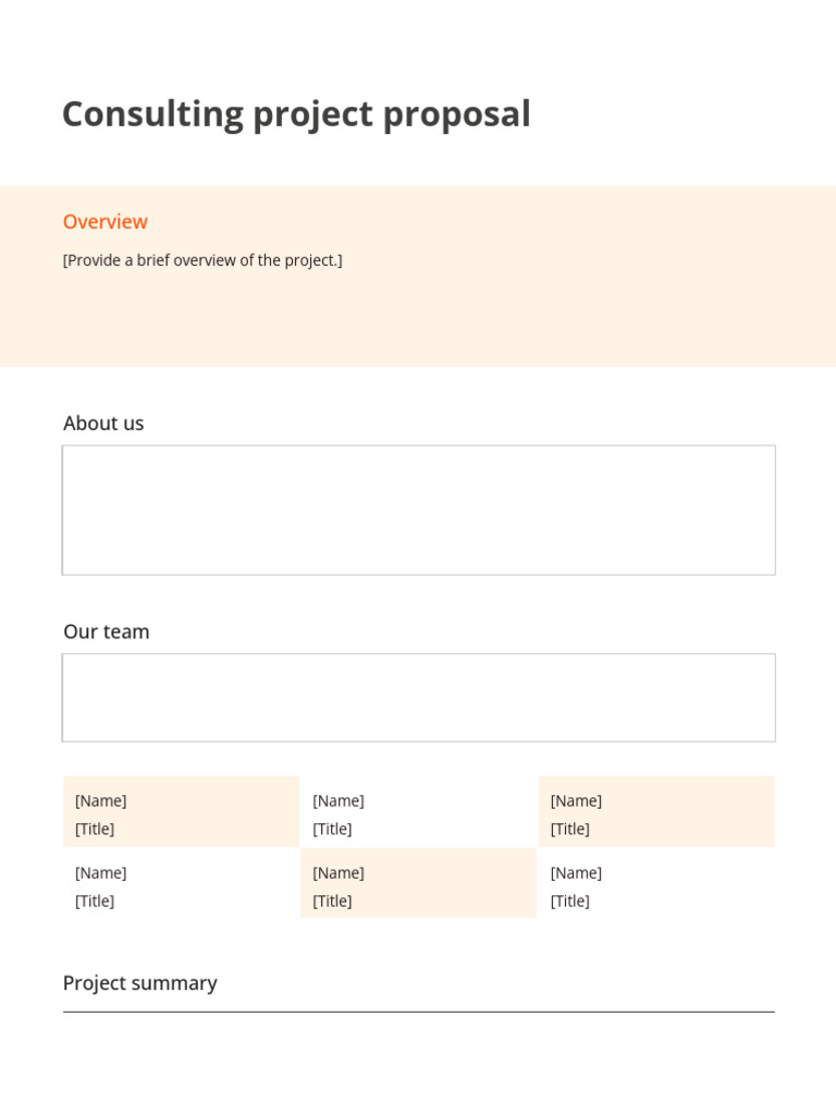 Consulting Project Proposal Template | PDF