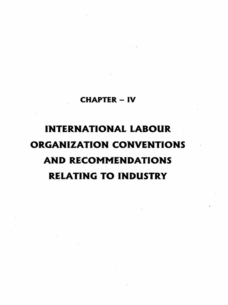 CONVENTIONS and Recommendation | PDF | International Labour ...
