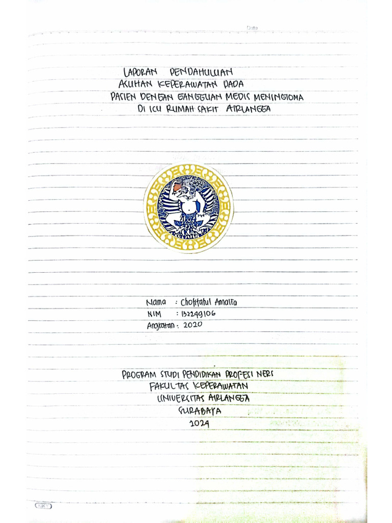 LP KRITIS MINGGU 1_ICU RSUA_MENINGIOMA | PDF