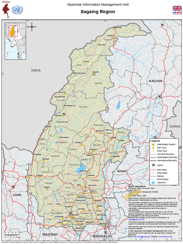 Sagaing Region Map Overview | PDF