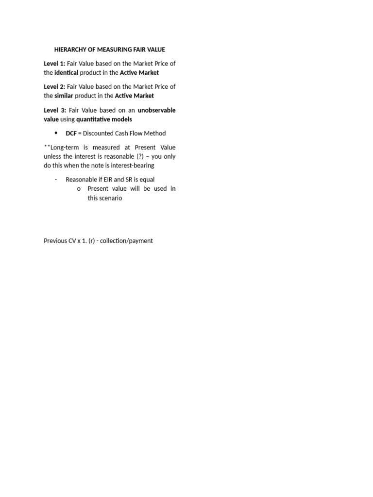 Fair Value Measurement Hierarchy Guide | PDF