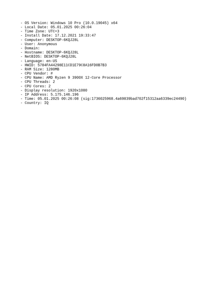 Windows 10 Pro System Specs Overview | PDF