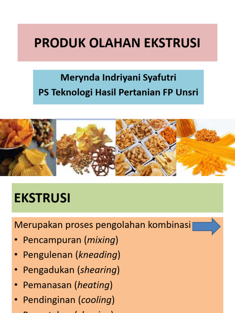 Produk Olahan Ekstrusi | PDF