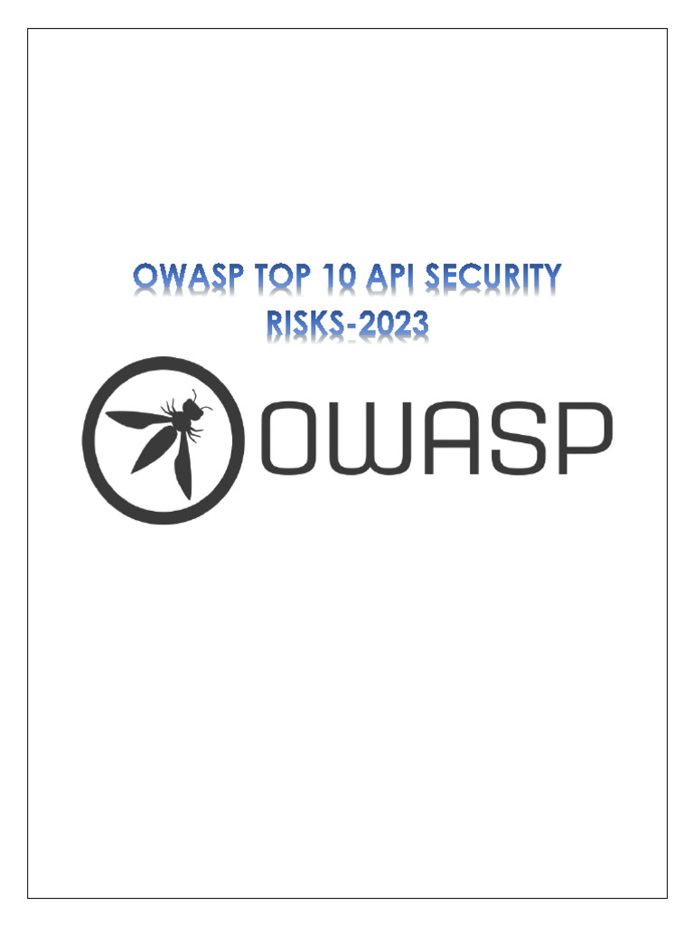 Owasp Top 10 API Security Risks | PDF | Computer Security | Security