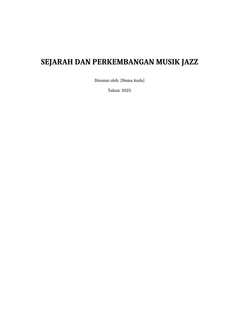 Sejarah dan Dampak Musik Jazz Modern | PDF