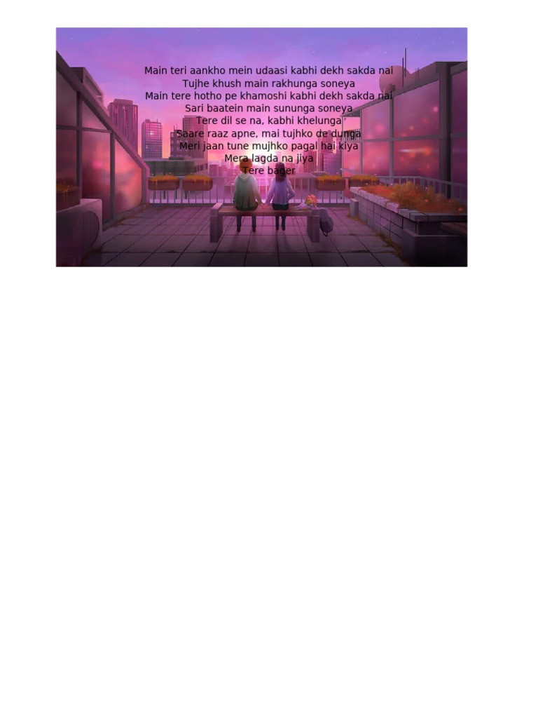 Main Teri Aankho Mein Udaasi Kabhi Dekh Sakda Nai | PDF