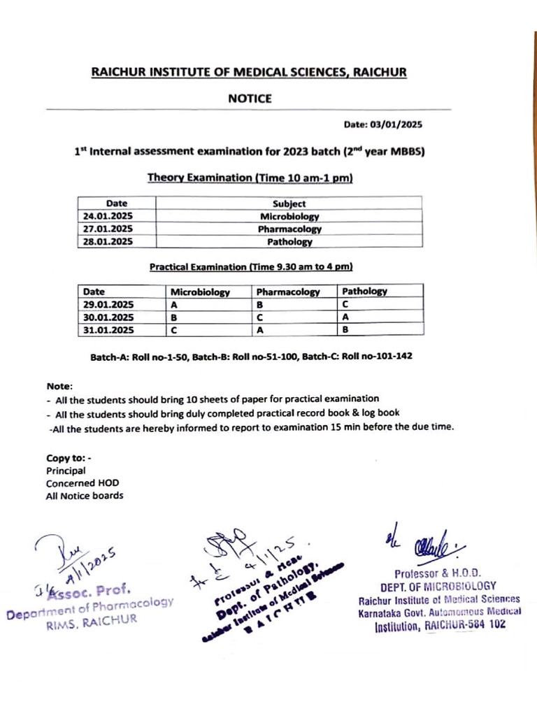 1st Internal Exam | PDF