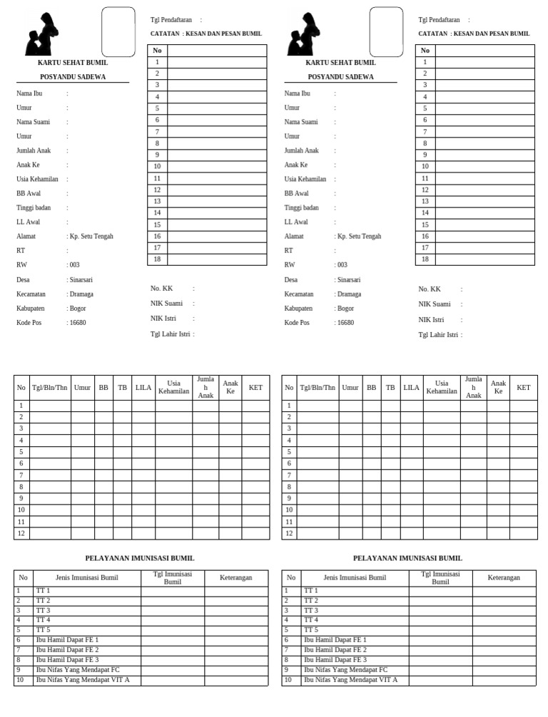 Kartu Sehat Bumil | PDF