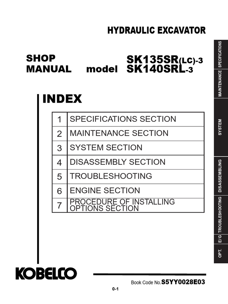 Sk135-Sk140srlc-3 S5yy0028e03 Shop Manuall | PDF | Welding | Construction
