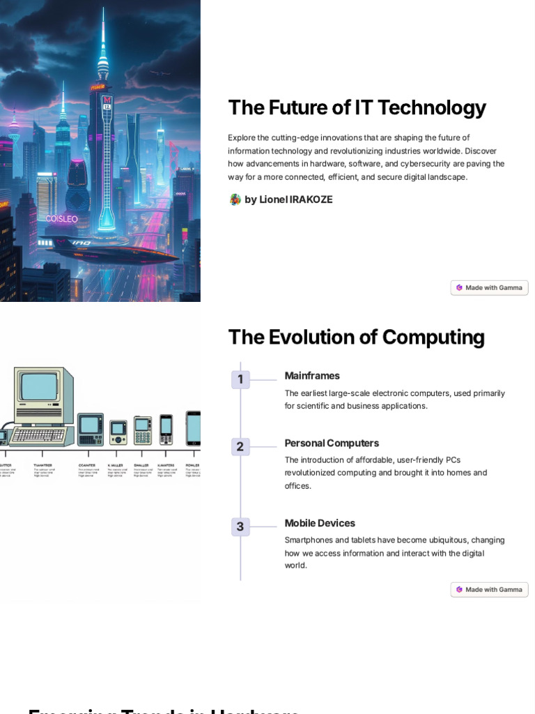 The Future of IT Technology | PDF | Internet Of Things | Computing
