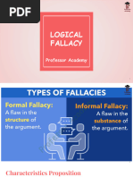 LOGIC CHAPTER 5 - Lecture Note | PDF | Fallacy | Argument