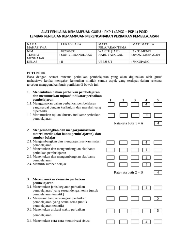 APKG 1 dan 2 PDGK4501 | PDF