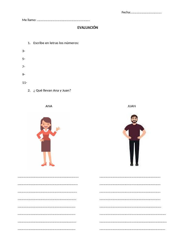 Test Spaniola Clasa A 3 A | PDF