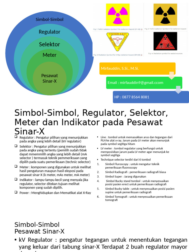5 Simbol-Simbol, Regulator, Selektor Dan Meter Pada Pesawat Sinar-X | PDF