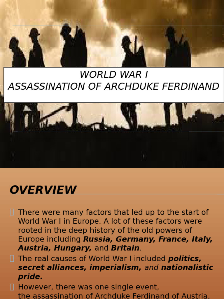 Assassination of Archduke Ferdinand | PDF