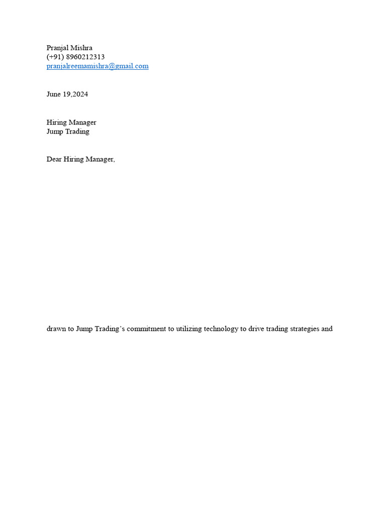 Coverletter | PDF
