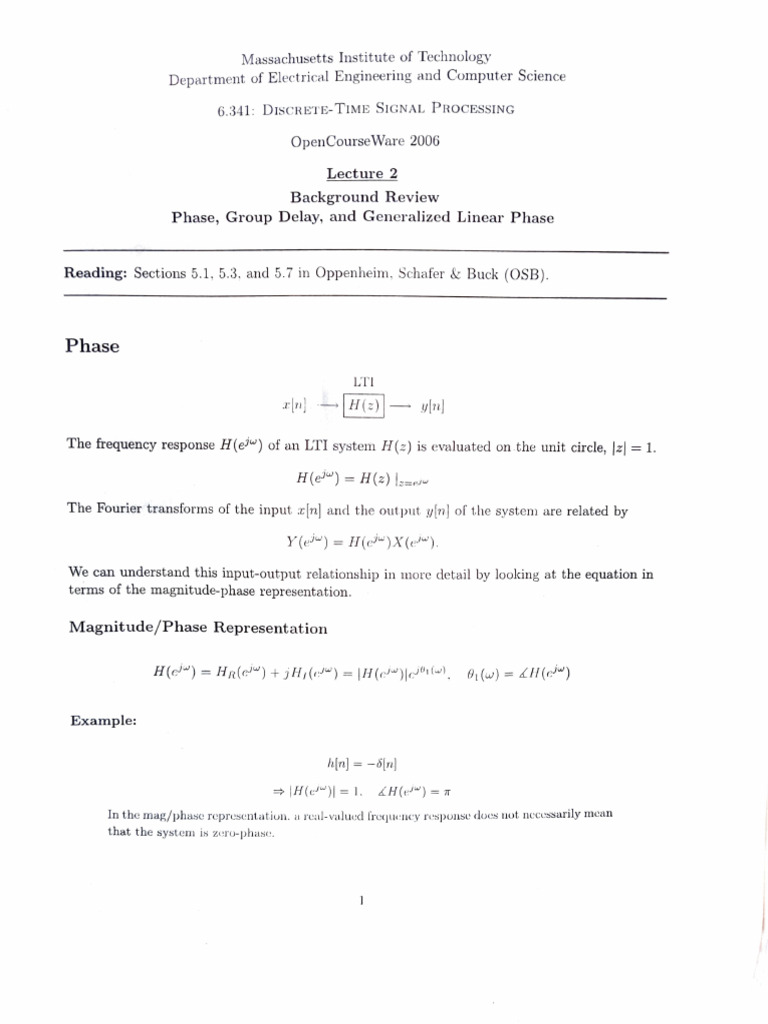 Discrete Time Signal Processing | PDF | Applied Mathematics | Signal Processing