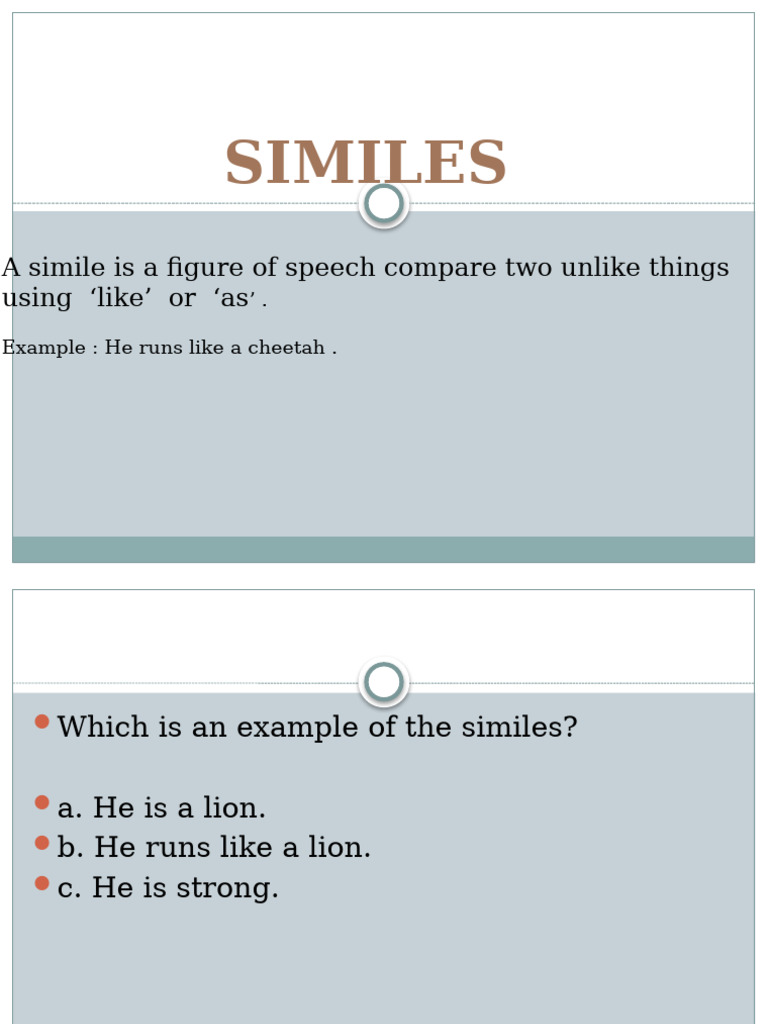 Similes Presentation | PDF