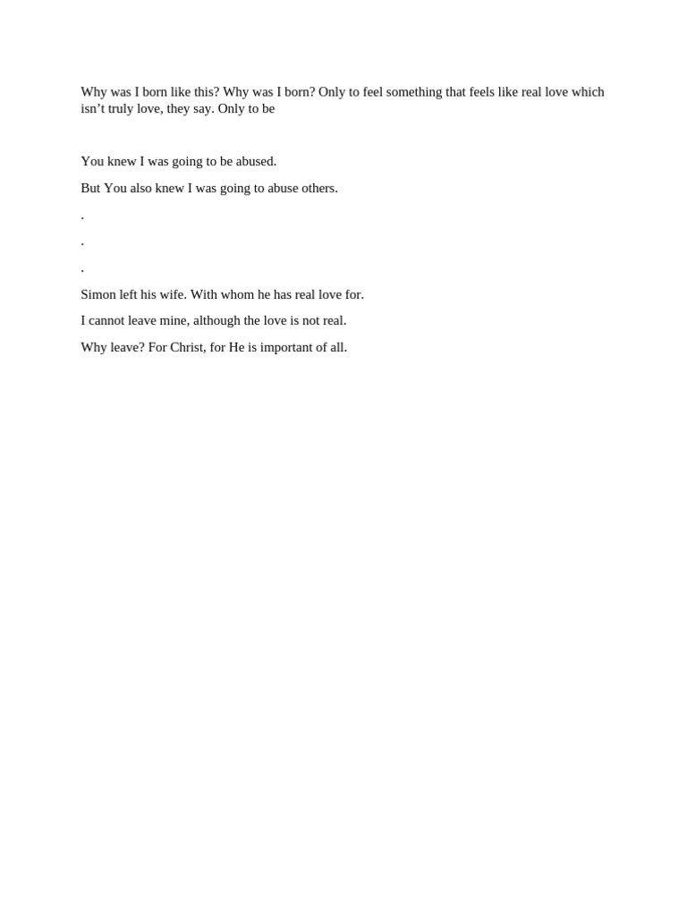 Why Was I Born Like This | PDF