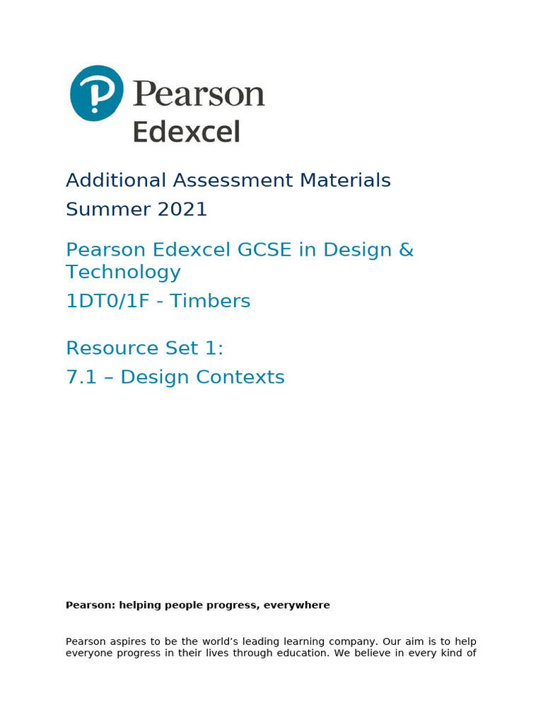 1DT0 - 1F GCSE DT 7.1 Questions | PDF