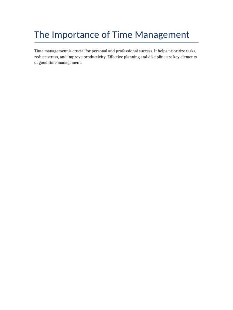Mastering Time Management for Success | PDF