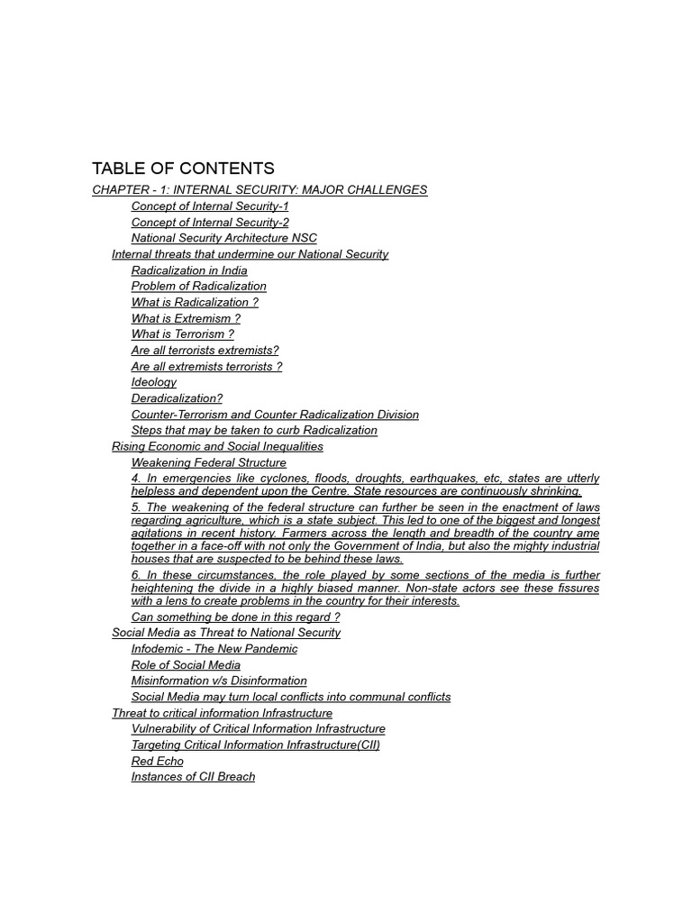 Internal Security Notes Compiled 2024-1 | PDF | National Security ...