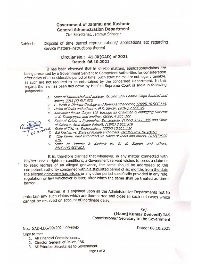 Gad Order. Dated 6.10.2021aspx | PDF