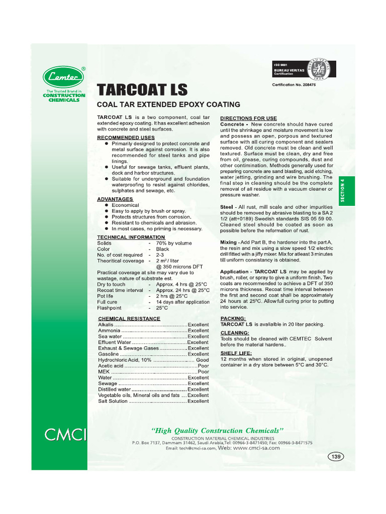Tarcoat LS | PDF