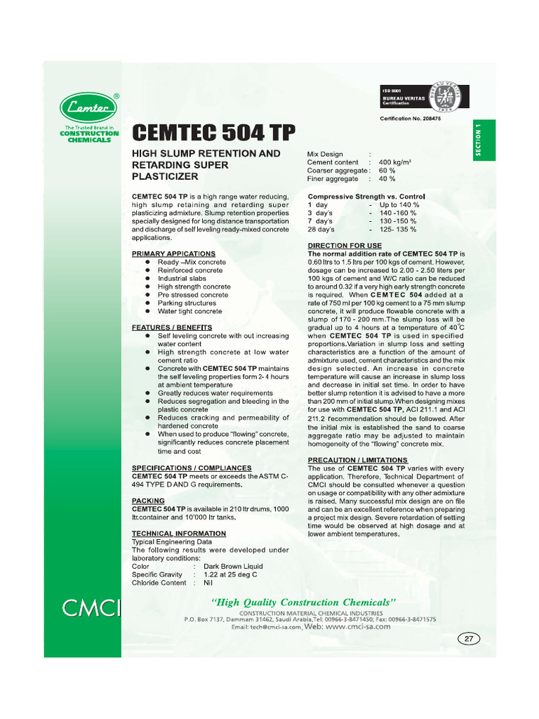 13. Cemtec 504 TP | PDF