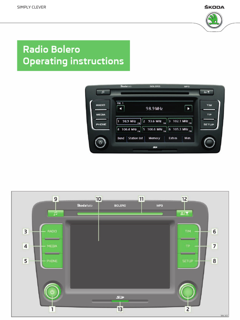 Skoda Octavia Bolero Radio Guide | PDF | Compact Disc | Equalization ...