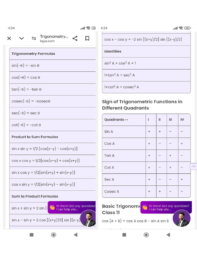 Trigo Formula | PDF