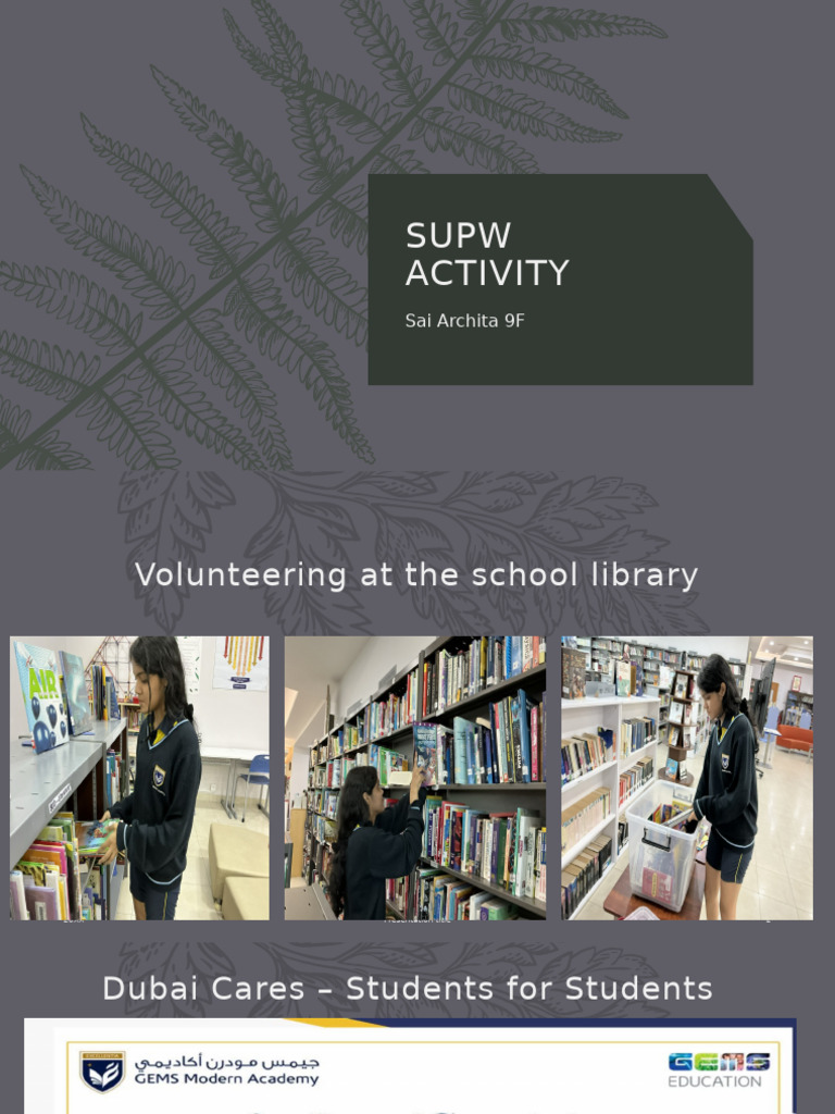 Supw Activity: Sai Archita 9F | PDF