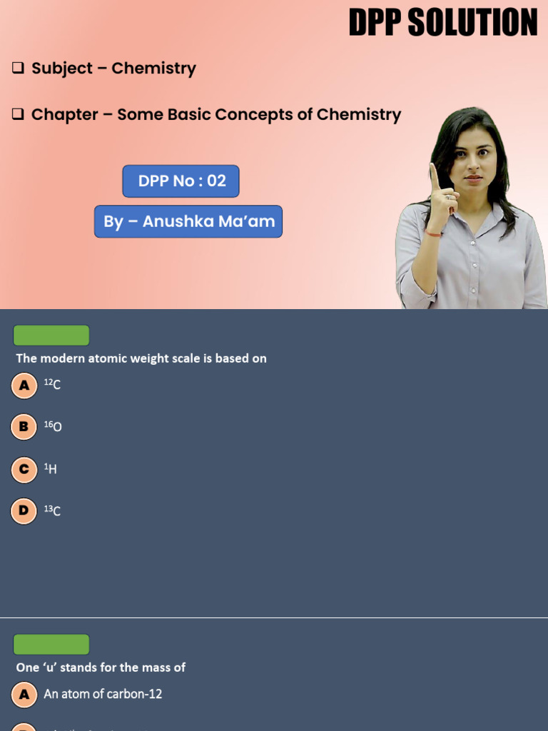 DPP-02 Some Basic Concept of Chemistry | PDF