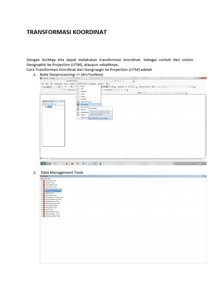 Modul 5 - TRANSFORMASI KOORDINAT | PDF