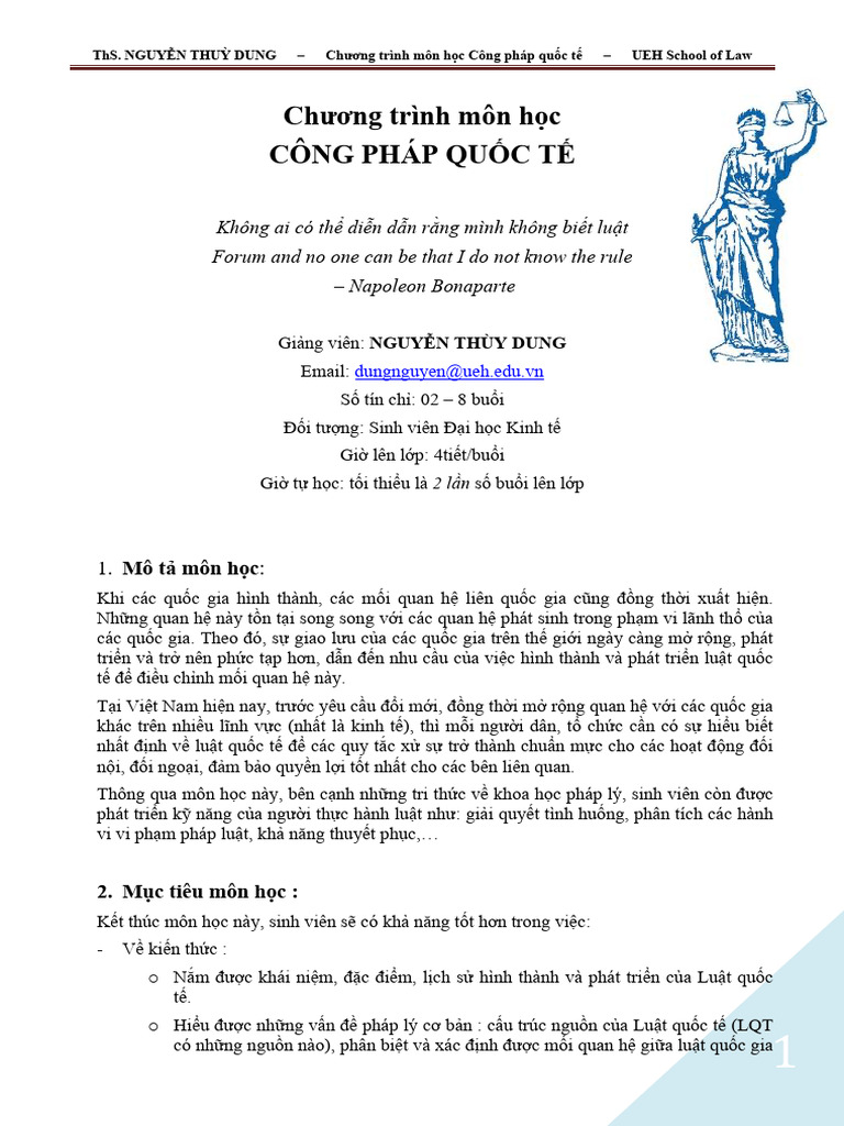 Chương Trình Môn Học LQT 2023 - 2TC - VB2 | PDF