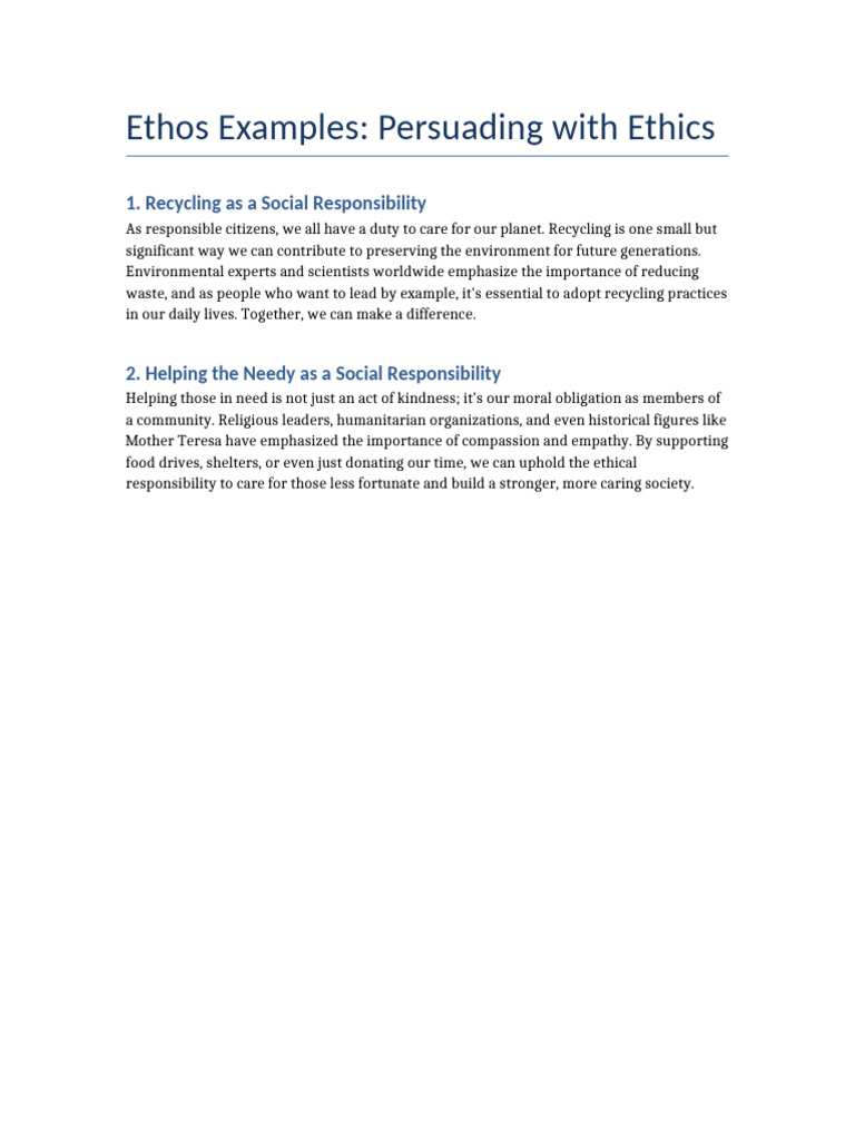 Ethical Persuasion Through Examples | PDF