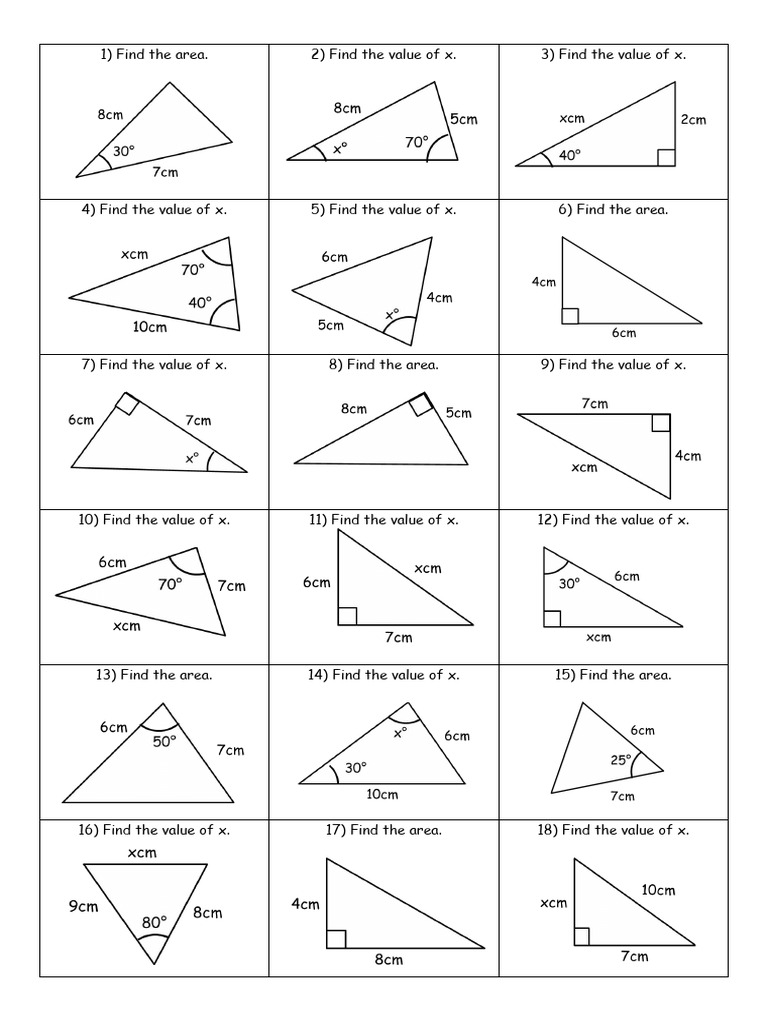 Trigonometry mixed table questions | PDF