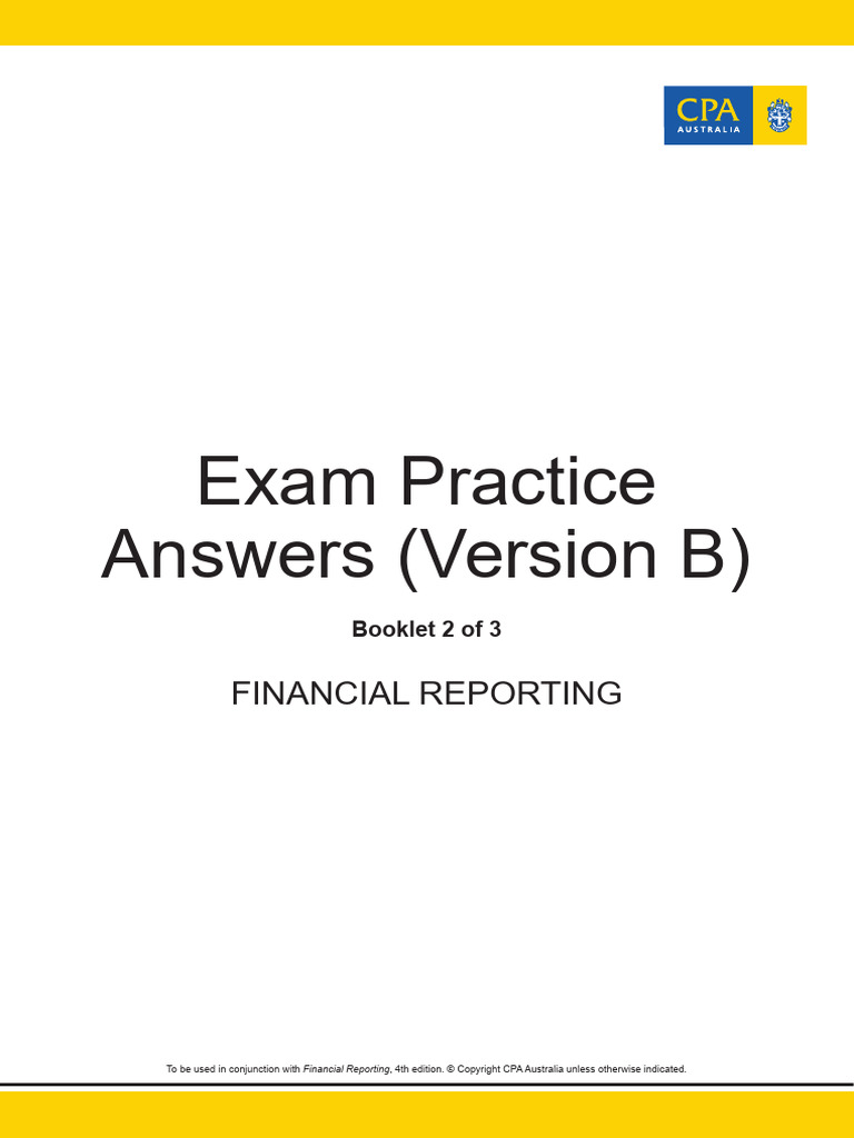 Exam Practice Answers (Version B) 2 | PDF | Going Concern | Deferred Tax