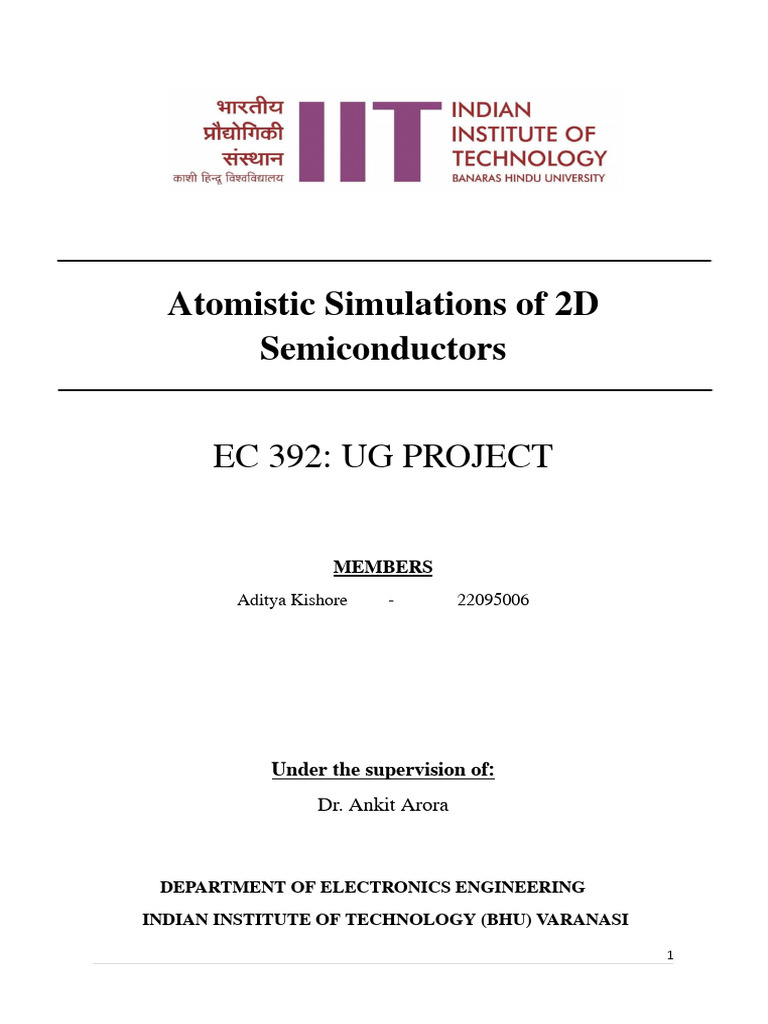 Atomistic Simulations Report | PDF | Graphene | Density Functional Theory