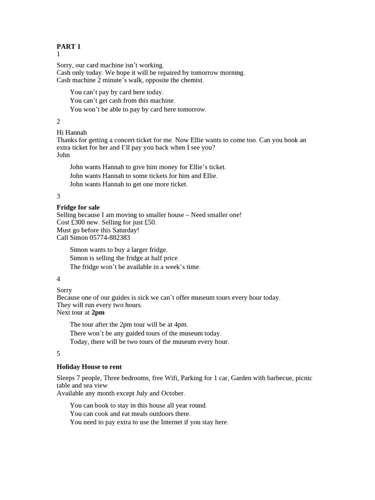 Reading and Writing Test 2 Overview | PDF