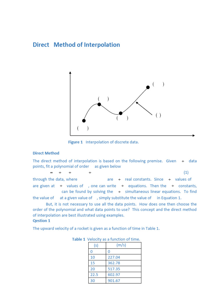 Direc Method Complete Lecture Notes | PDF | Interpolation | Numerical ...